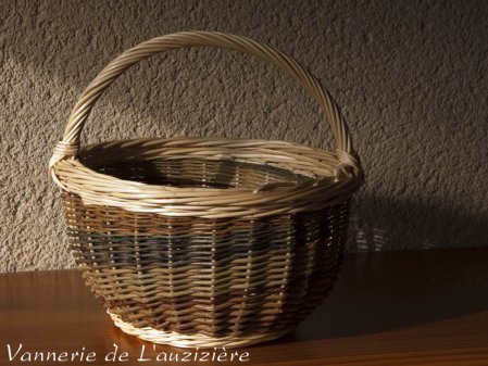 Petit panier rond en osier - artisanat - vente en ligne